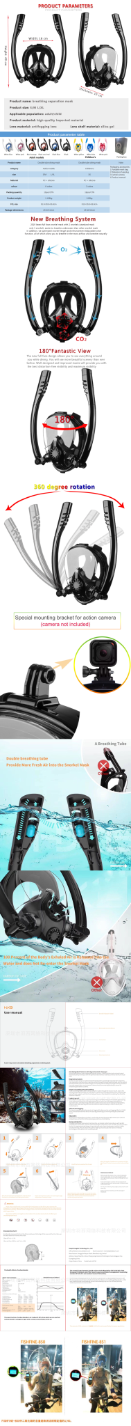 Professional Diving & Snorkeling Mask:suitable for all diving levels